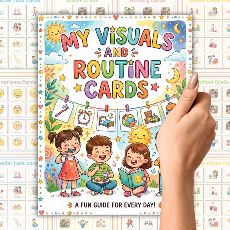 Editable Routine Cards for Kids | Daily Schedule & Chore Chart ...