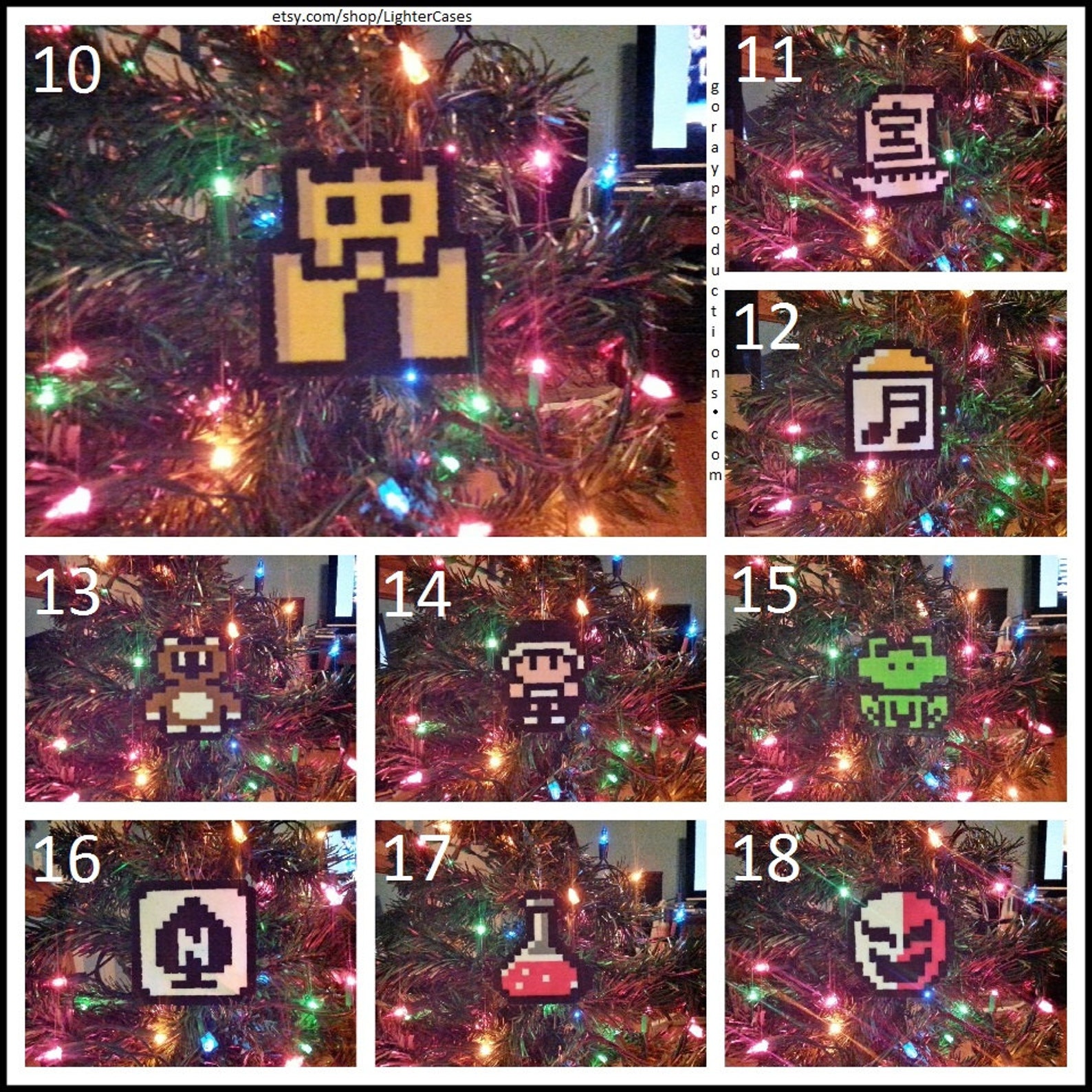 Single Nintendo Super Mario Bros Perler Bead Christmas - Etsy