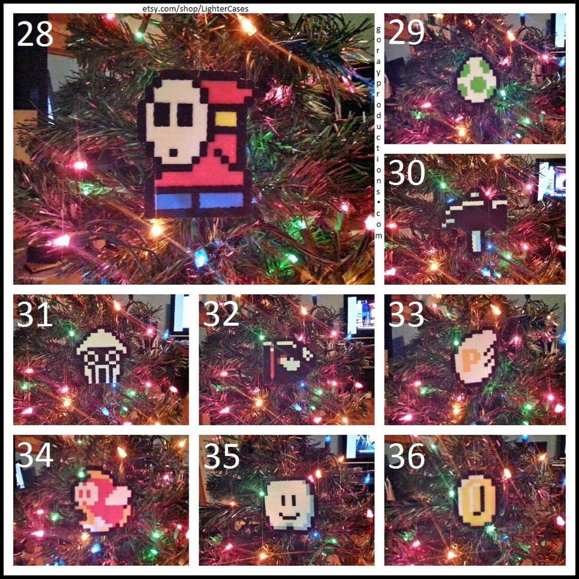 Single Nintendo Super Mario Bros Perler Bead Christmas - Etsy