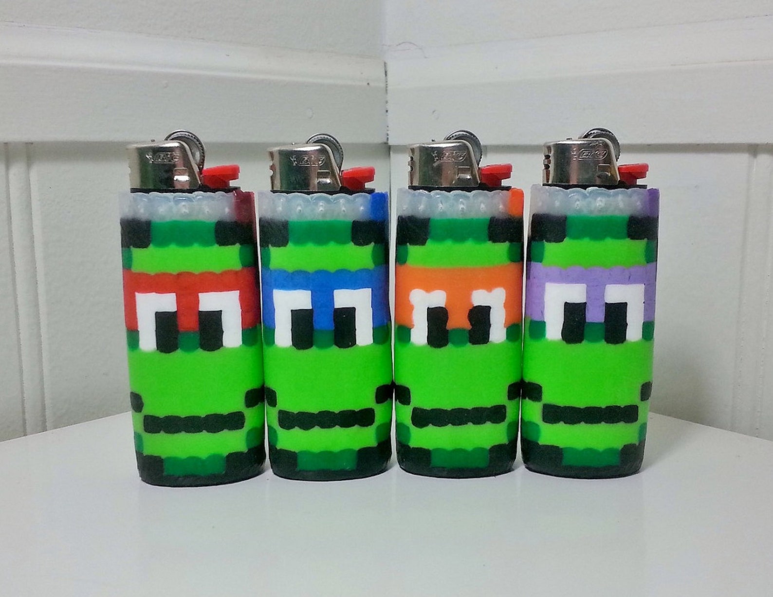 Teenage Mutant Ninja Turtles Perler Bead LIGHTER CASE - Etsy