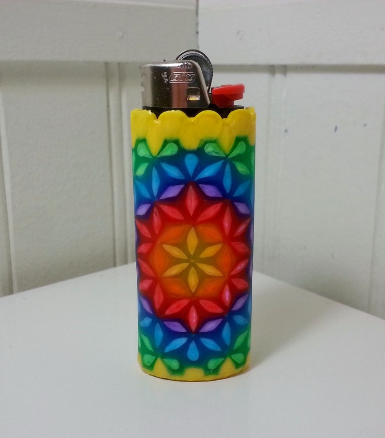 Flower of Life Perler Bead LIGHTER CASE sacred geometry | Etsy