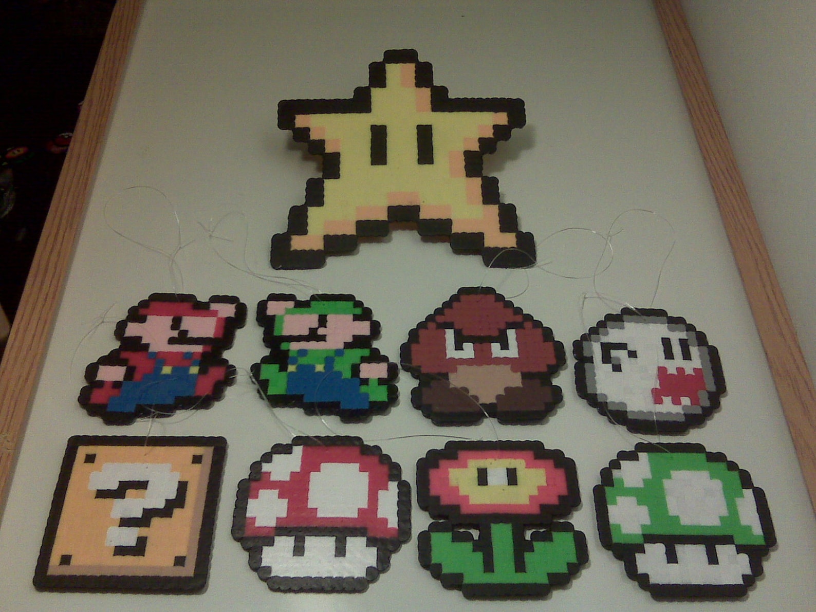 ORIGINAL Mario Bros. Perler Bead Star Christmas Tree Topper | Etsy