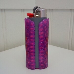 Flower of Life Perler Bead LIGHTER CASE Purple Glitter - Etsy