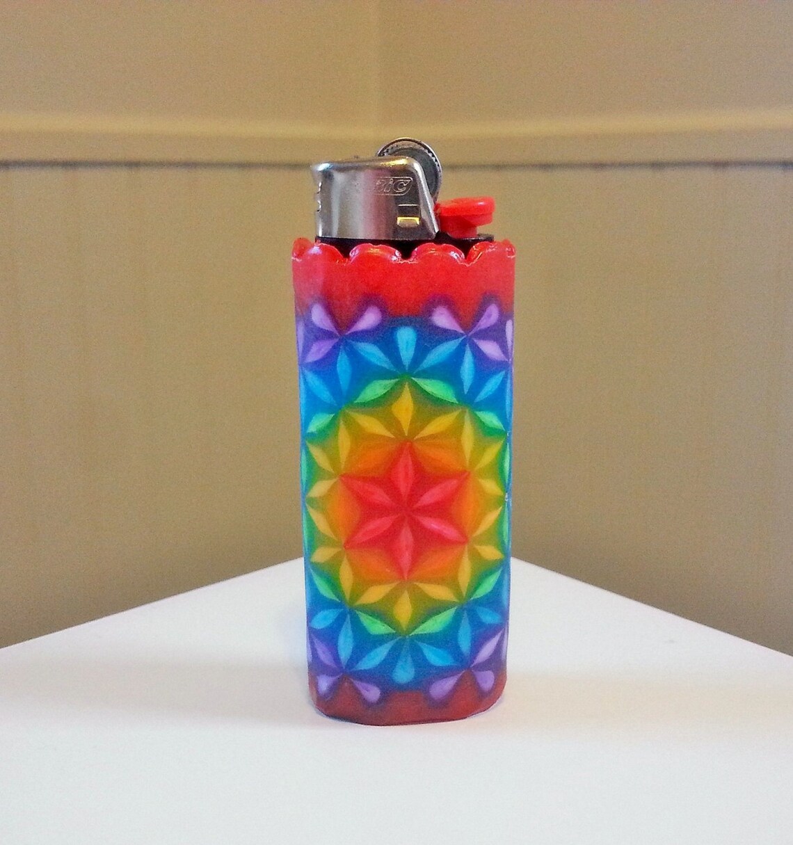 Flower of Life Perler Bead LIGHTER CASE - Purple - Red - Rainbow ...