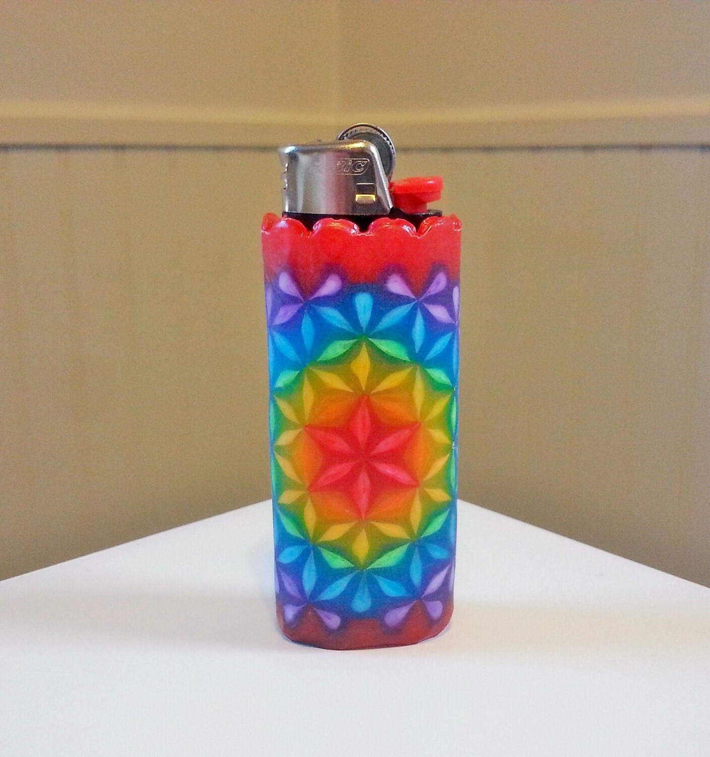 Flower of Life Perler Bead LIGHTER CASE - Purple - Red - Rainbow ...