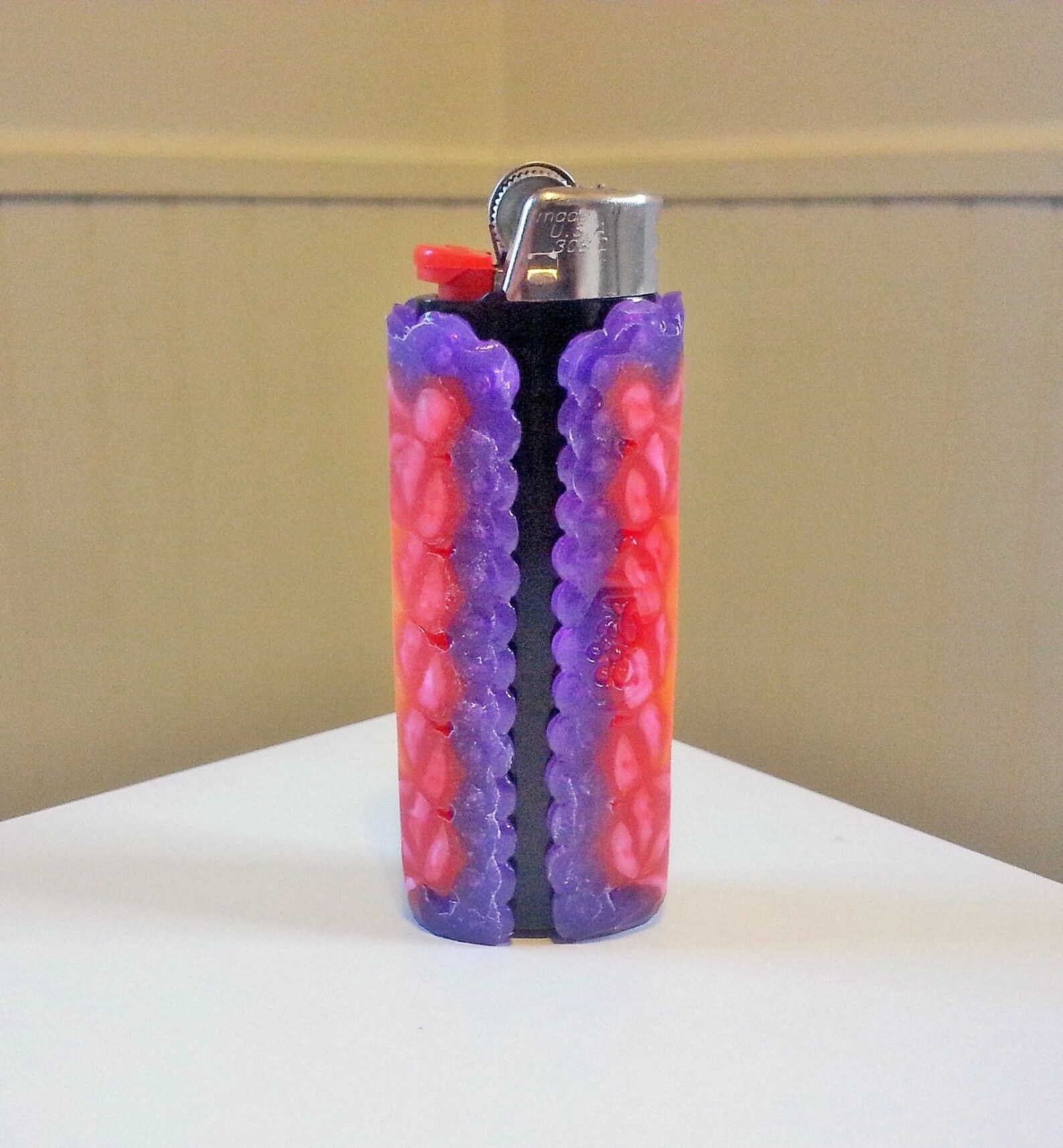 Flower of Life Perler Bead LIGHTER CASE Purple Red - Etsy