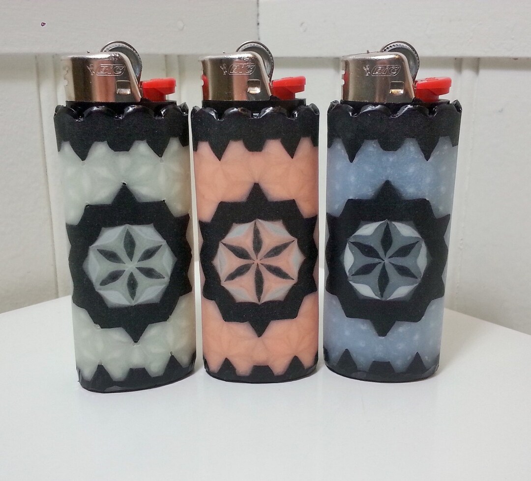 Glow in the Dark Perler Bead LIGHTER CASE Flower of Life - Etsy