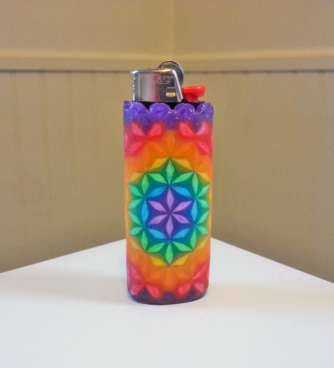 Flower of Life Perler Bead LIGHTER CASE - Purple - Red - Rainbow ...