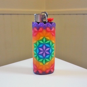 Flower of Life Perler Bead LIGHTER CASE - Purple - Red - Rainbow ...