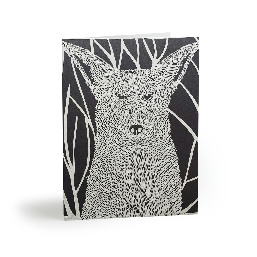 Coyote Art Greeting Cards 8 Pcs - Etsy