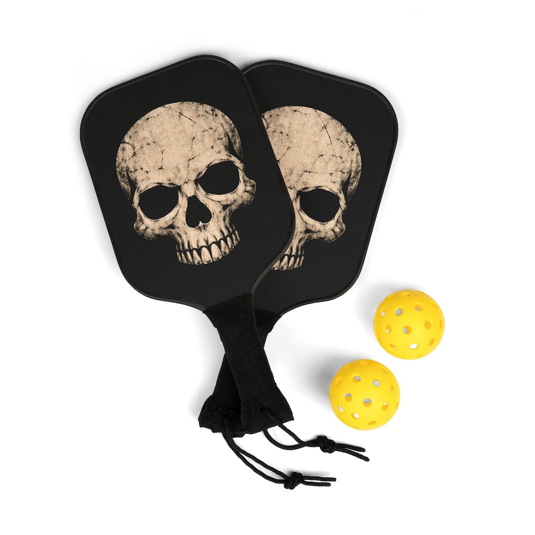 Vintage Skull Pickleball Paddle Set | Pickleball Kit, Skulls Design - Etsy