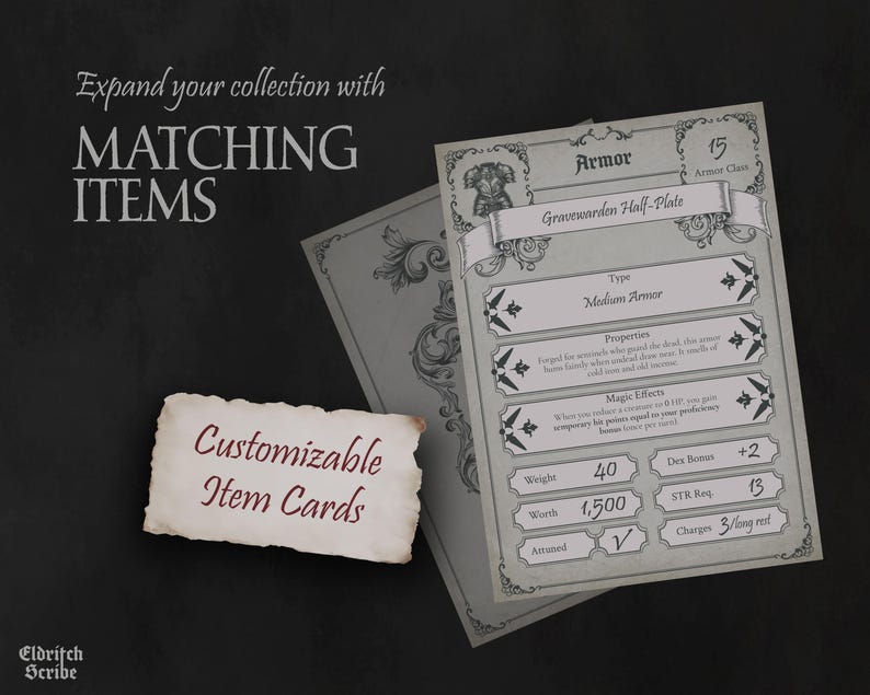 Gothic Dnd Character Sheet, Printable RPG Campaign Journal, Dungeons ...