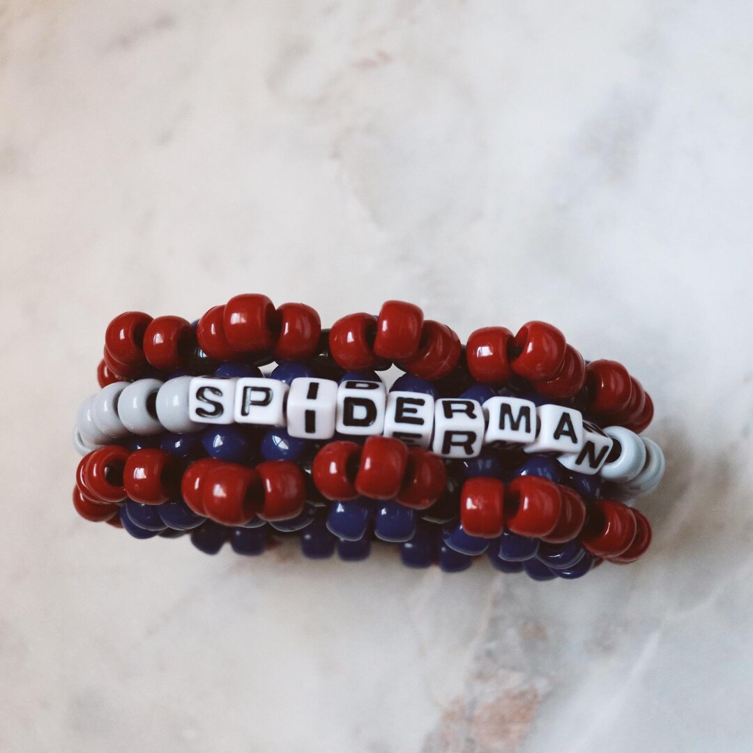 Spiderman Kandi Rotator Cuff Bracelet - Etsy