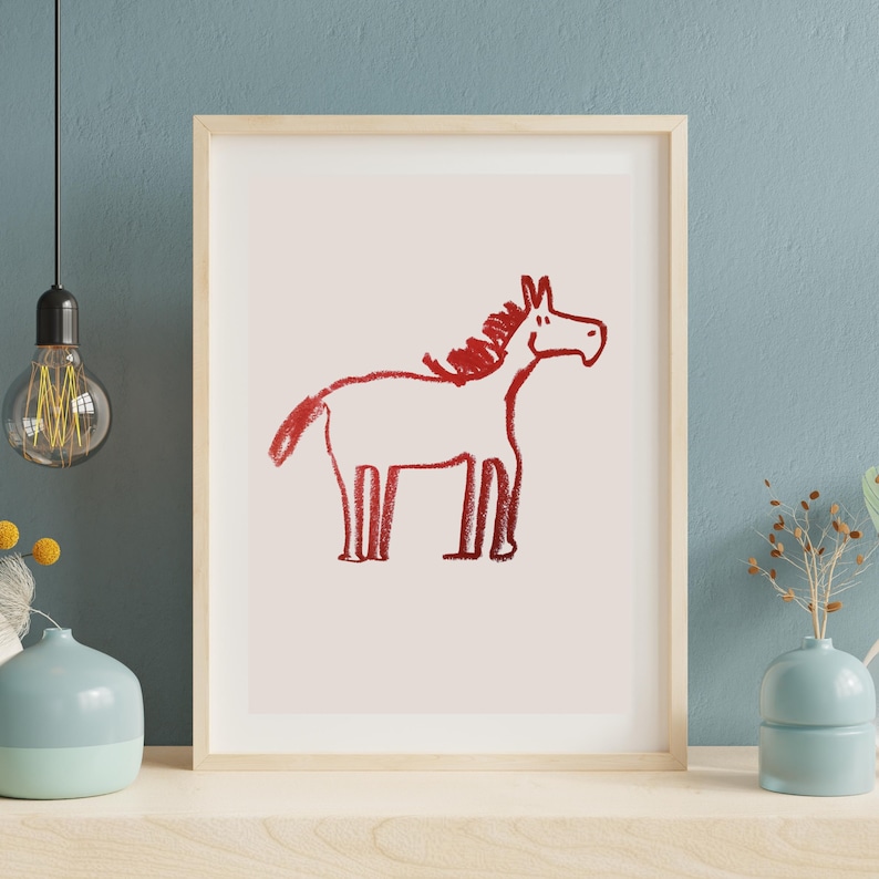 Fire Horse 2026 Lunar New Year Decor, Hand Drawn, Chinese Zodiac ...