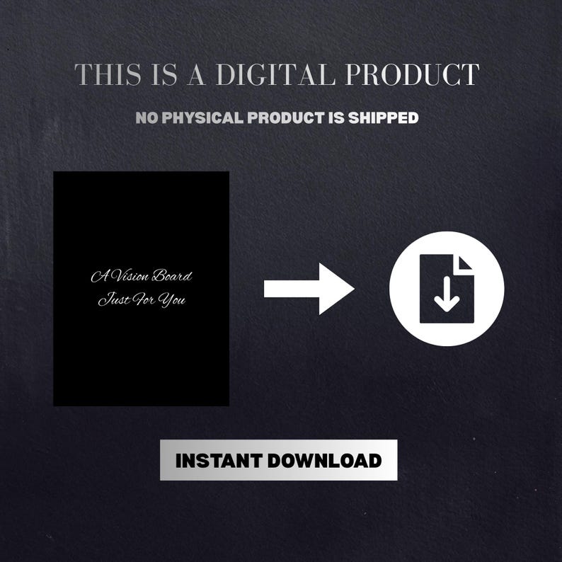 Black 2026 Digital Vision Board Template Collage Set New Year's ...