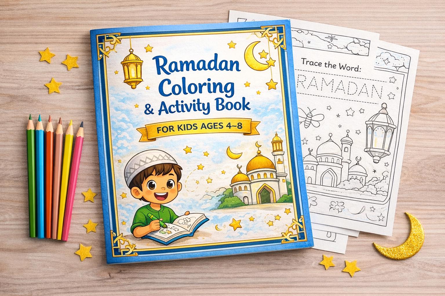 Ramadan Activity Book for Kids - Printable Coloring & Brain Games PDF ...