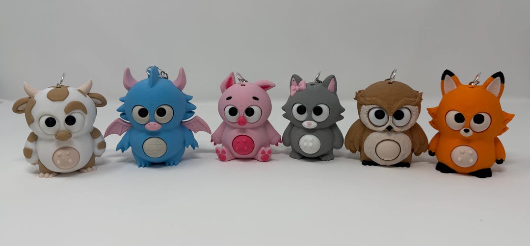 Belly Rub Keychain Fidget Pets - 3D Printed - Etsy