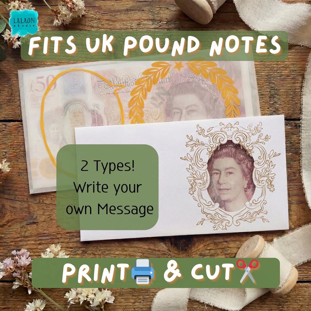 Write Your Own Message L Valentine’s Day Gift Idea L UK Pound Cash Gift ...