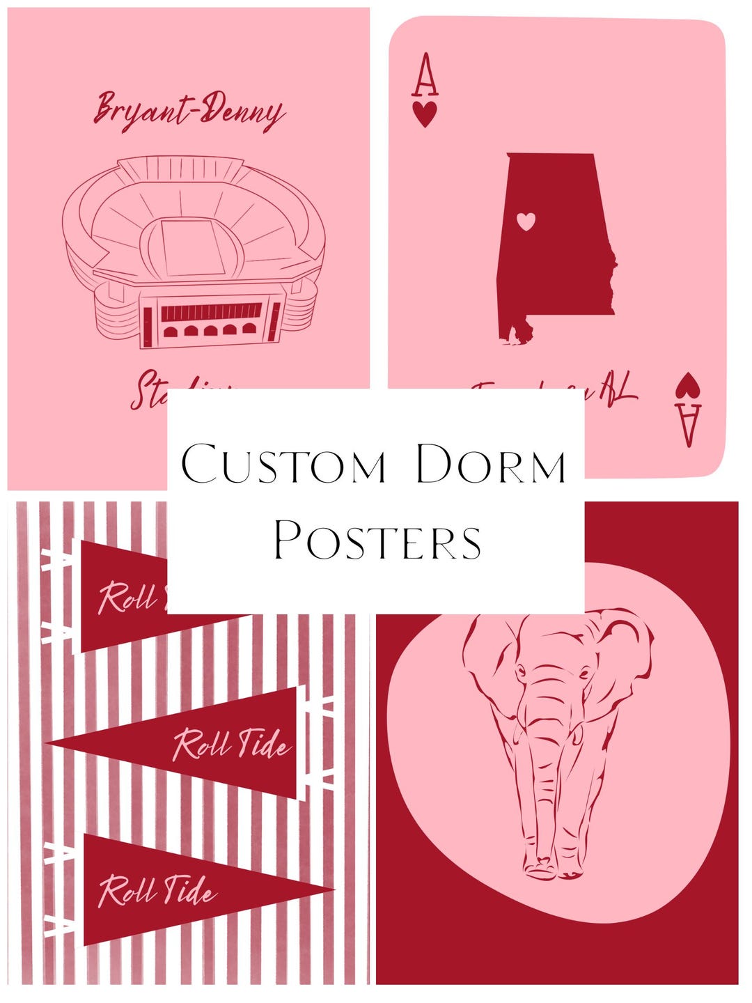 Custom College Dorm Poster Set - Etsy