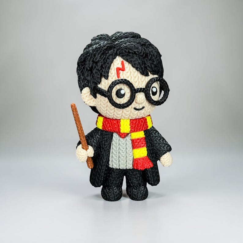 Harry Potter - Inspired 3D Printed Figure | Knitted-style Texture ...