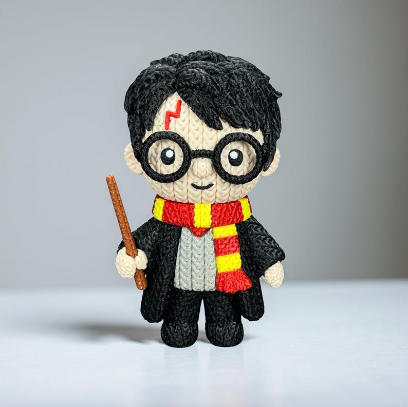 Harry Potter - Inspired 3D Printed Figure | Knitted-style Texture ...