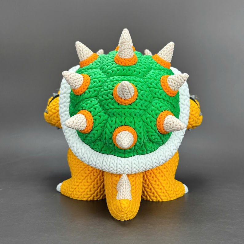 Bowser-inspired 3D Printed Figure | Knitted-style Texture | Multipart ...