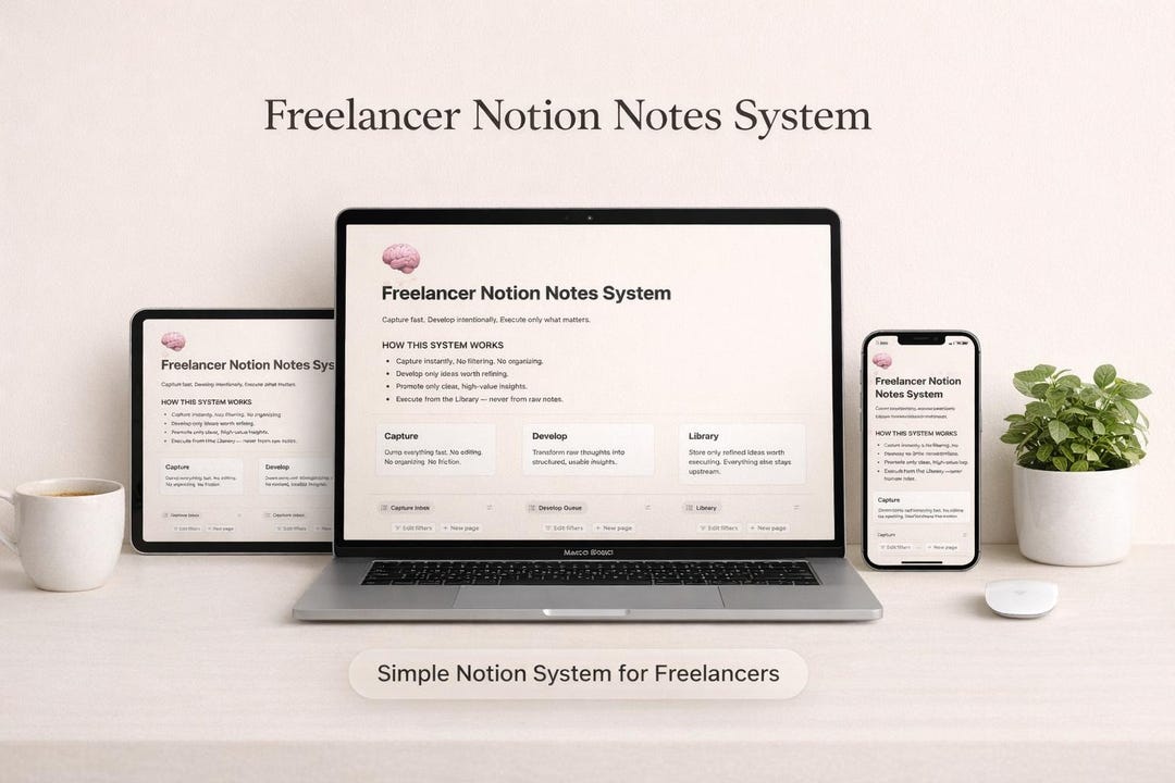 Freelancer Notion Template – Weekly Planner & Project Management System ...