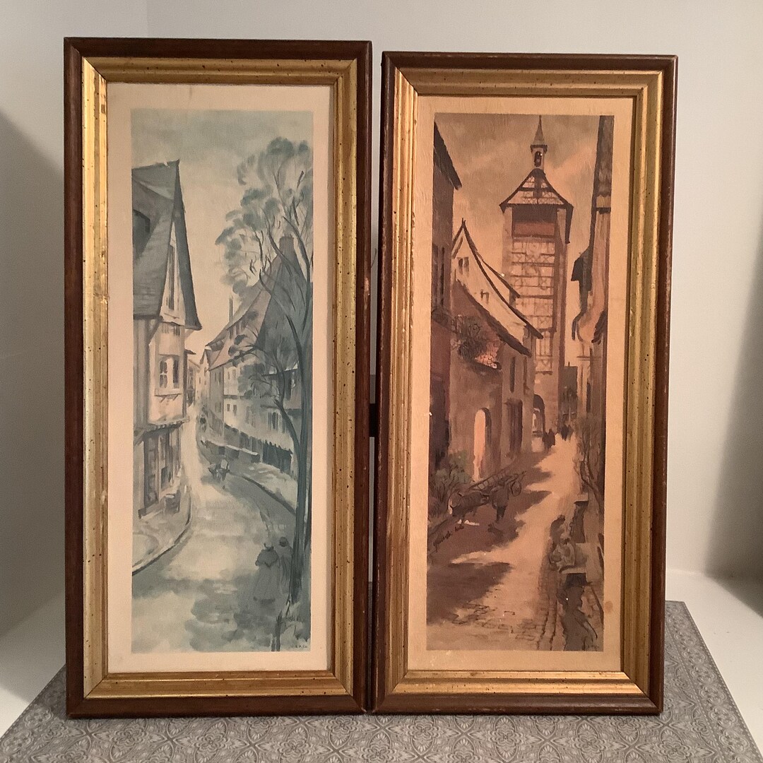 Set of 2 Alex F. Yaworski Lithogram Panels - Etsy