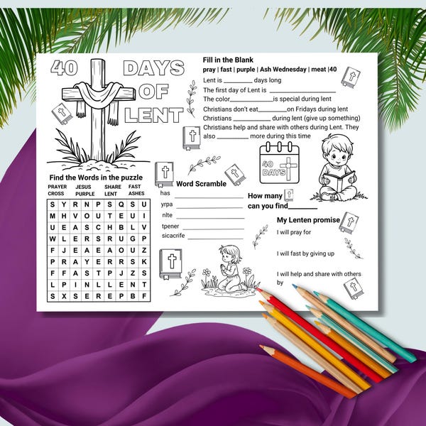 Lenten Promise Template - Etsy UK