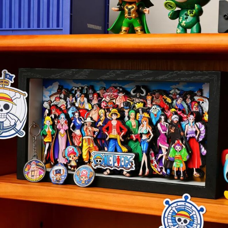 8-layer 3D Pirate Family Art Frame – Anime Inspired Desk Ornament With ...
