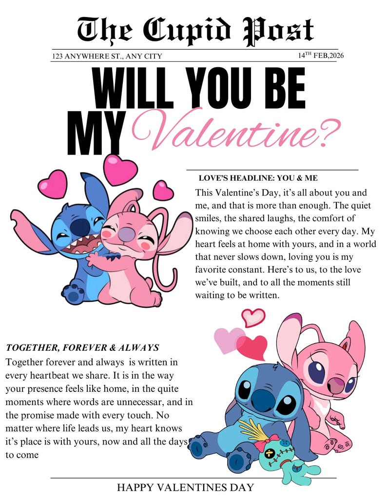 Valentine’s Day (the Cupid Letter Template) - Etsy