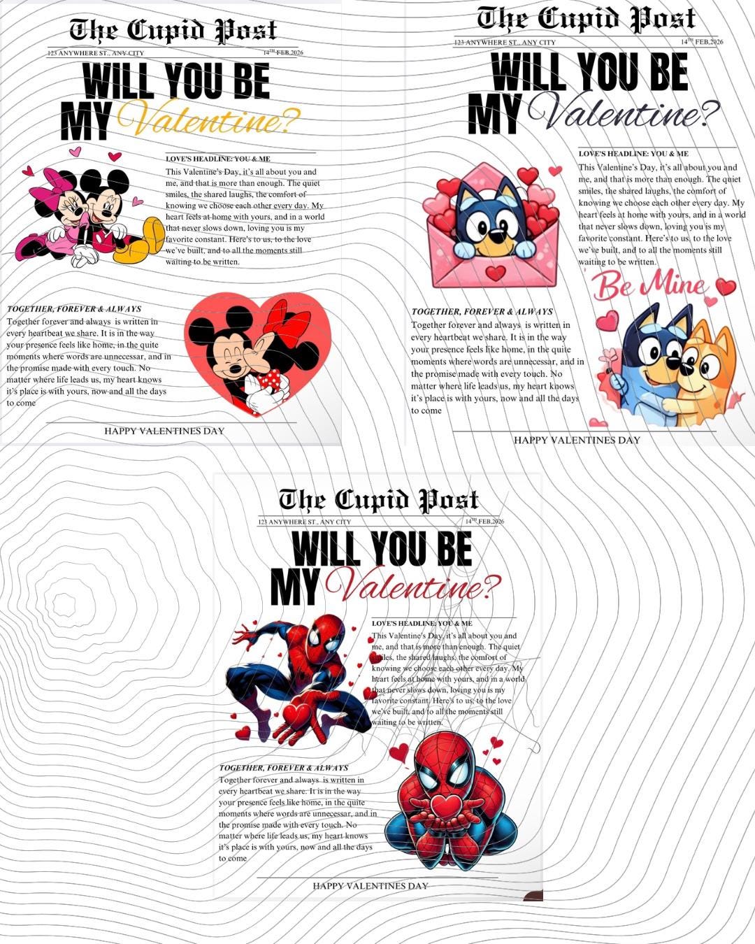 Valentine’s Day (the Cupid Letter Template) - Etsy
