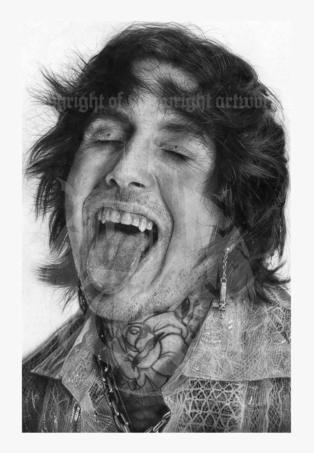 Oli Sykes of BMTH A3 Drawing Archival Print - Etsy
