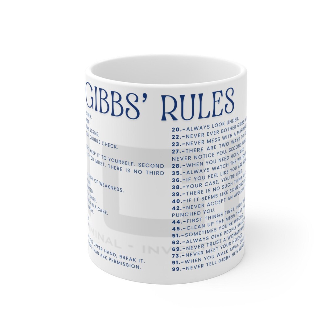 Gibbs' Rules Mug | Coffee Cup - Etsy
