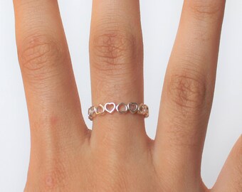 Dainty heart ring | Etsy