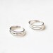Sterling Silver Layered Ring Triple Band Stackable Ring - Etsy
