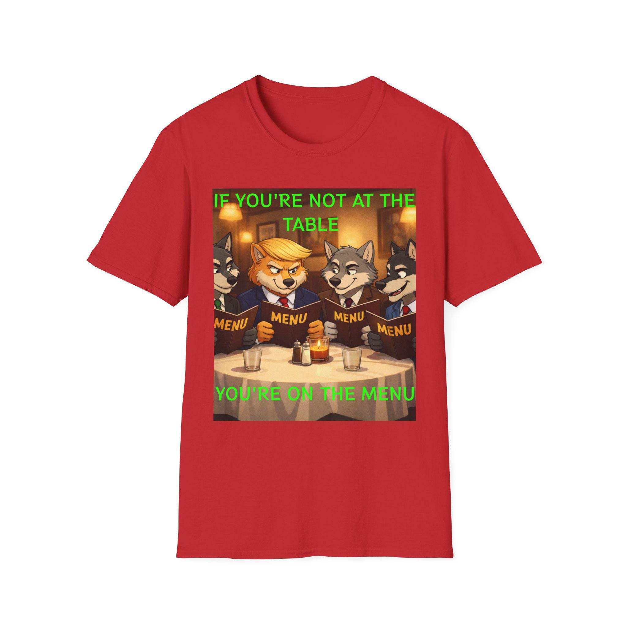 Political Cartoon T-shirt | Wolves, Table Meme Graphic Tee, Trump ...