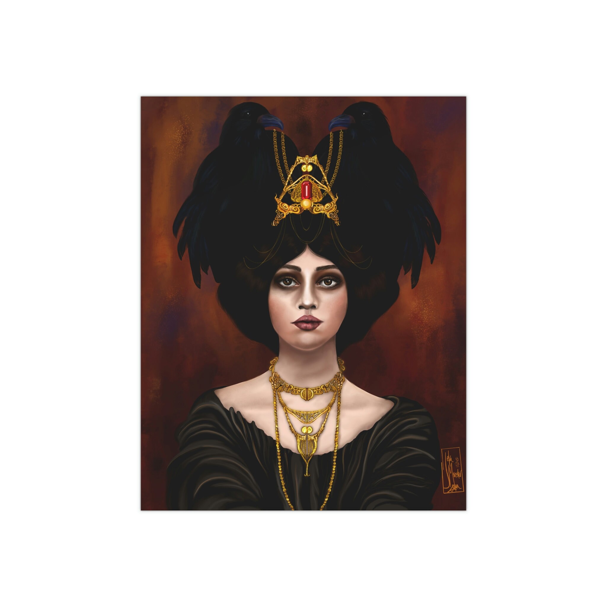 Decima Dark Fantasy Art Print Goth Dark Academia - Etsy