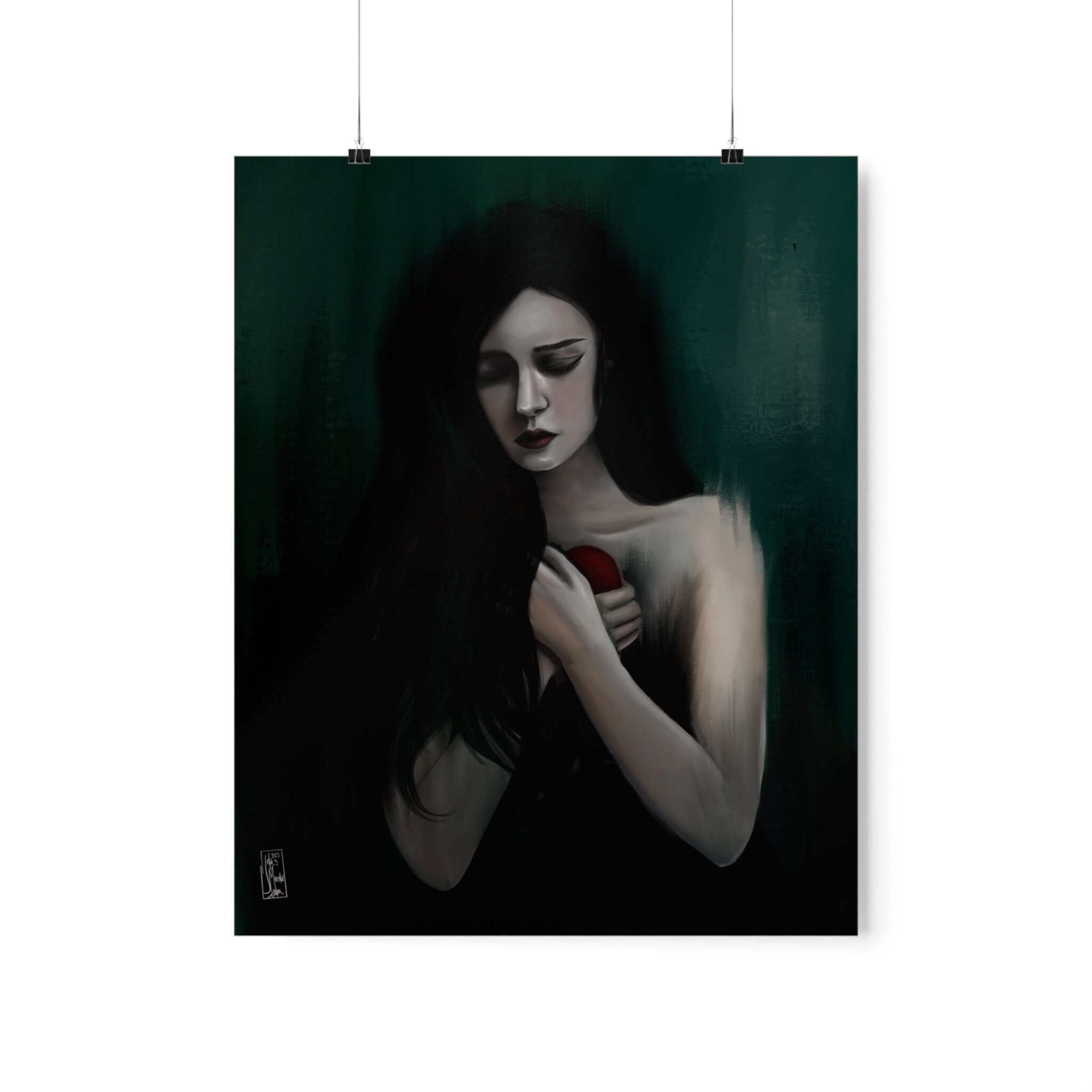 Melting Girl Premium Matte Art Print Goth Fantasy Witchy - Etsy