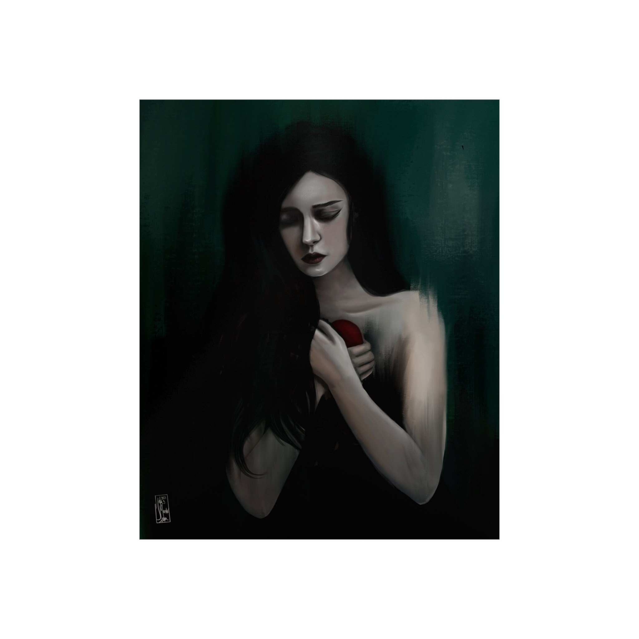Melting Girl Premium Matte Art Print Goth Fantasy Witchy - Etsy