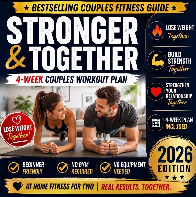 Couples Workout Plan, Home Fitness Guide, 4-week Beginner Exercise ...