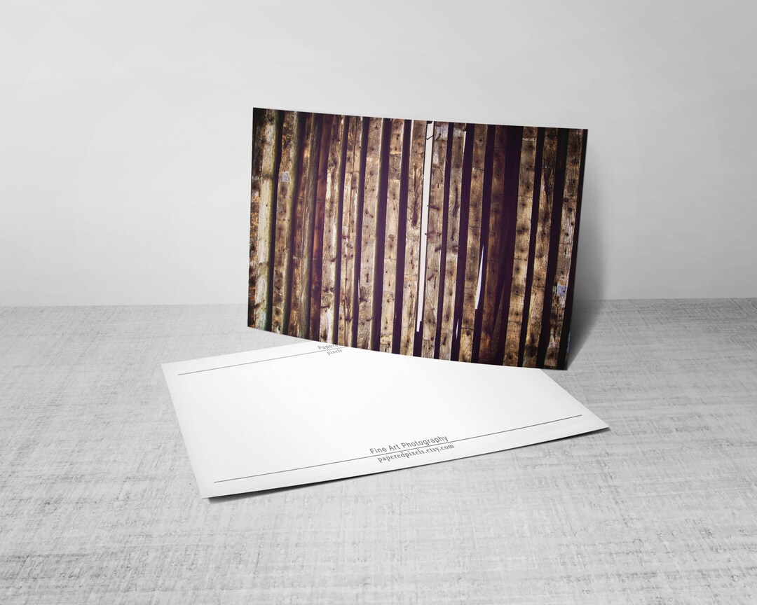 Wood Pallets Postcard, Lumber Art Card, Weathered Wood Stationery ...