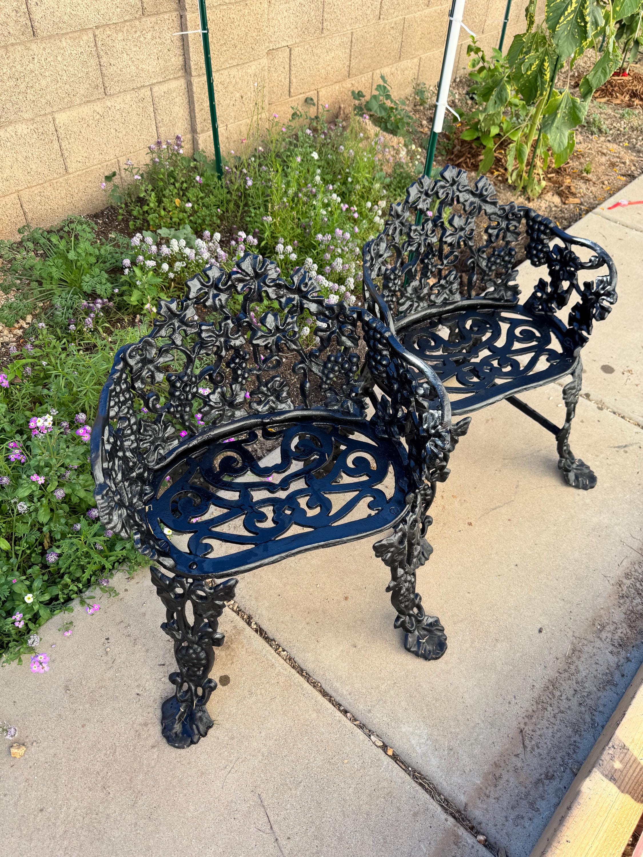 Antique Vintage Victorian Style Cast Grapevine Garden Chairs. LOCAL ...