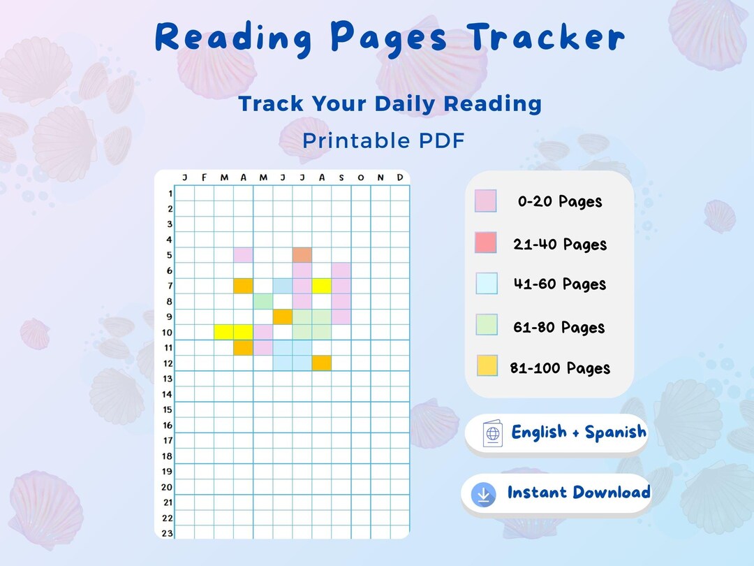 Reading Tracker Printable | Reading Tracking | Daily Reading Log ...