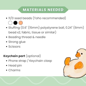 Beaded Duck Pattern PDF • 3D Seed Bead Tutorial | Peyote Stitch ...