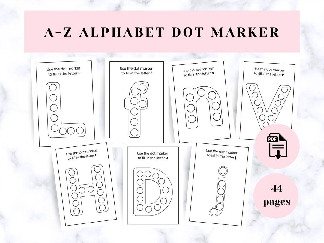 A–Z Alphabet Dot Marker Worksheets | ABC Printable PDF | Preschool ...