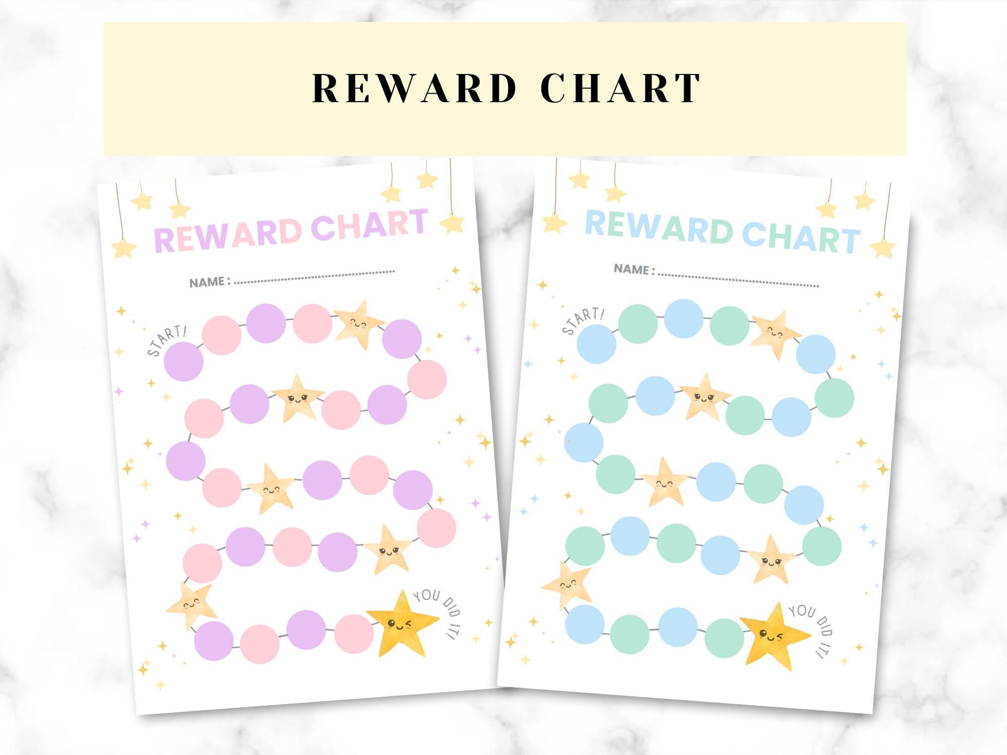 Printable Kids Reward Chart | Behavior Tracker, Chore Chart (PDF) A4 - Etsy
