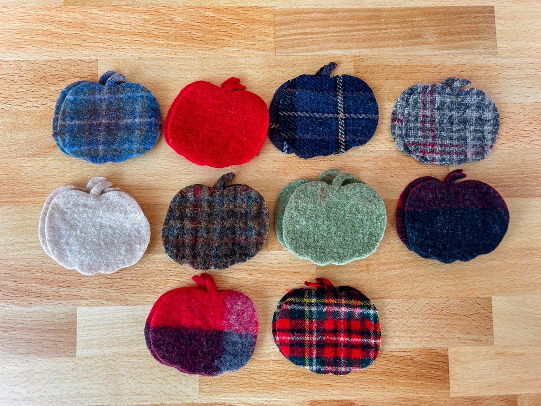 Assorted Wool Pumpkins - Die Cut - Hand-felted Wool - Fall Decor ...