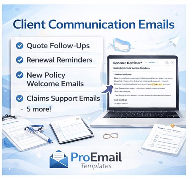 Insurance Agent Email Templates - Etsy