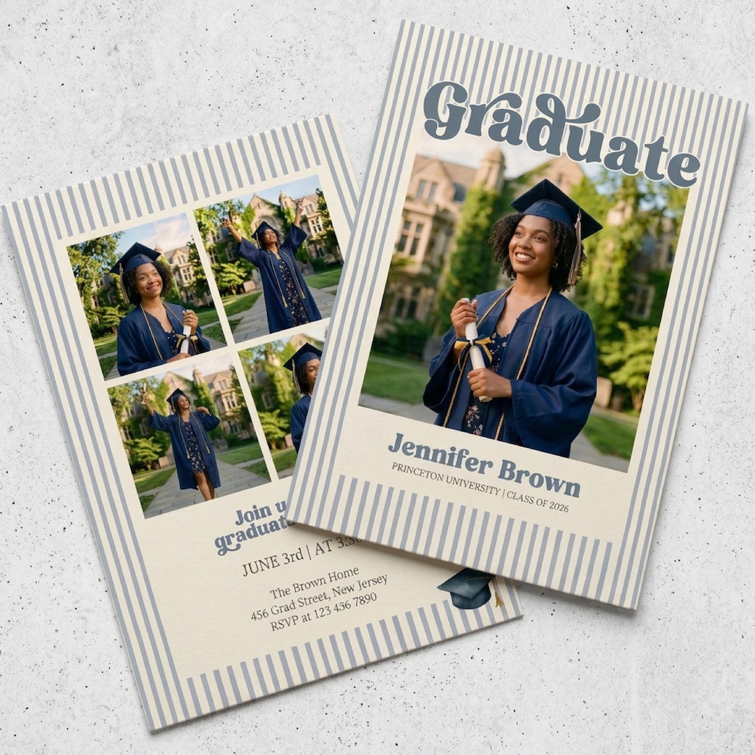 Graduation Announcement Template | Photo Graduation Invitation ...